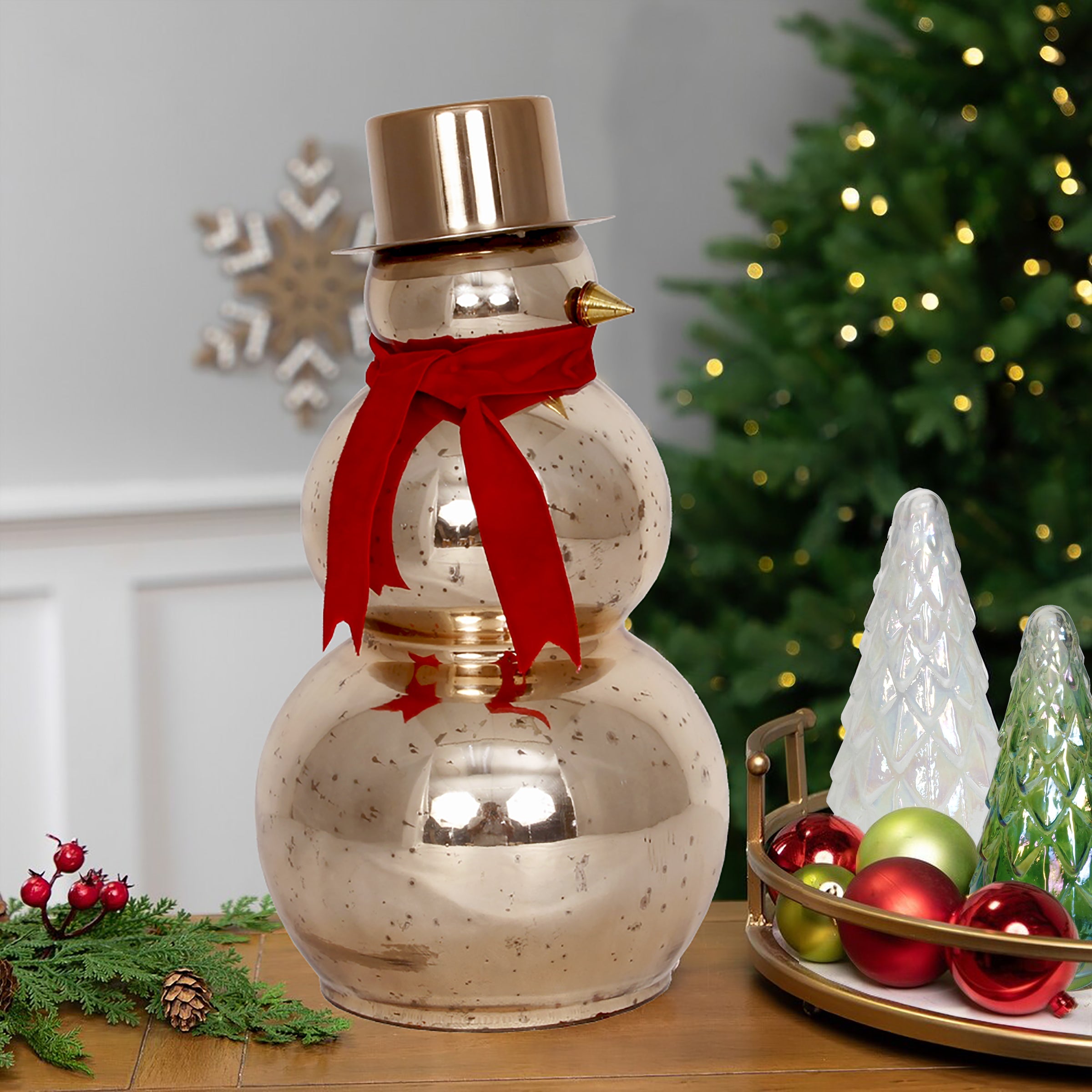 Glass Snowmen and Angels | India House