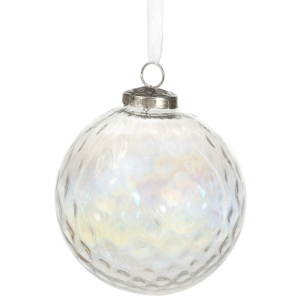 Ornament 5' Optic Clear Luster 8 pieces | India House
